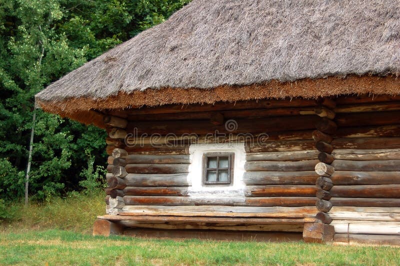 Ancient Hut with a Straw Roof Stock Photo - Image of rural, kiev: 17138010