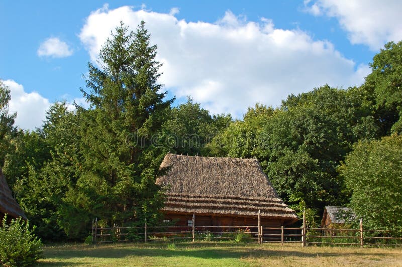 Ancient Hut with a Straw Roof Stock Image - Image of authentic, door ...