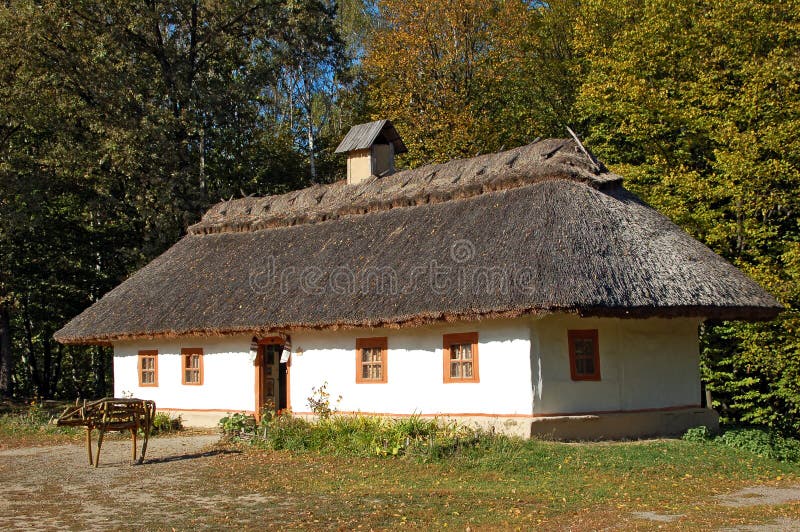 Ancient Hut with a Straw Roof Stock Photo - Image of house, countryside ...