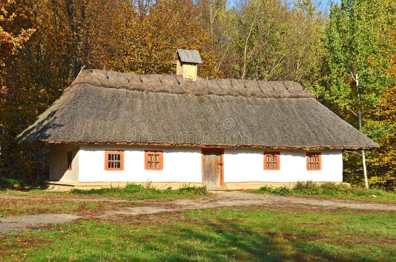 Ancient Hut with a Straw Roof Stock Photo - Image of home, authentic ...