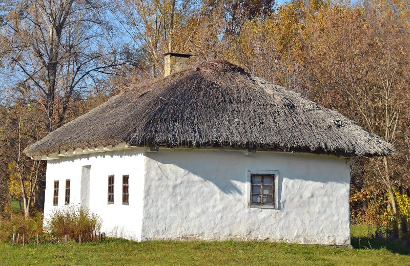 Ancient Hut with a Straw Roof Stock Photo - Image of straw, building ...