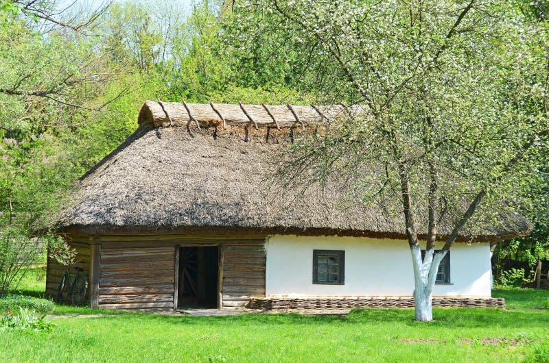 Ancient Hut with a Straw Roof Stock Photo - Image of facade, ancient ...