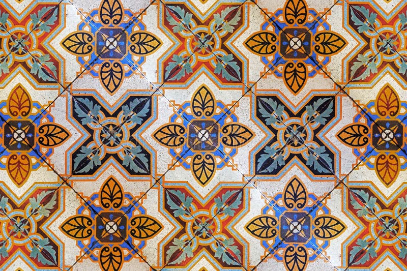 Ancient Hydraulic Tiles Pattern in Belo Horizonte Stock Photo - Image ...