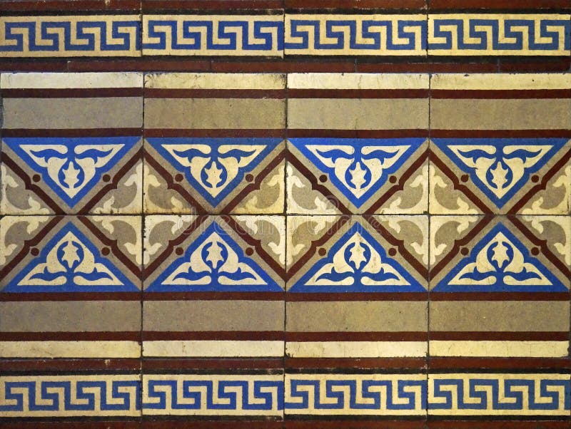 Ancient Hydraulic Tiles Pattern on Floor, Rio Stock Image - Image of ...