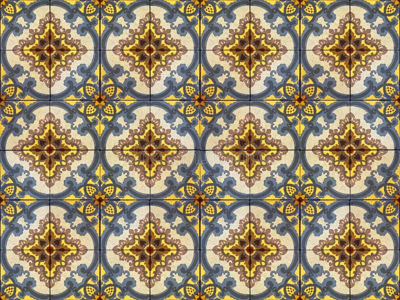 Ancient Hydraulic Tiles Pattern on Floor, Rio Stock Photo - Image of ...