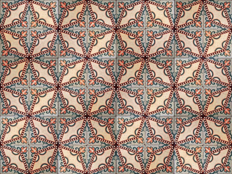 Ancient Hydraulic Tiles Pattern on Floor, Rio Stock Photo - Image of ...