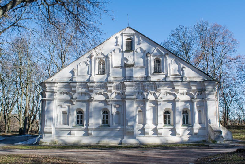 Ancient Hystorical Building in the Winter Park Stock Image - Image of ...