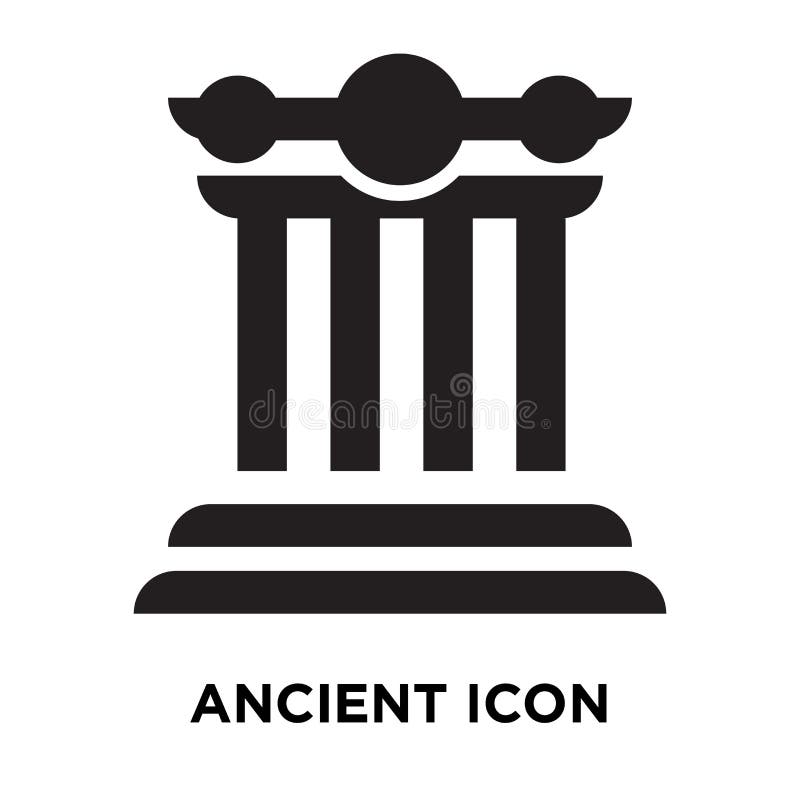 Ancient Icon Vector Sign and Symbol Isolated on White Background ...
