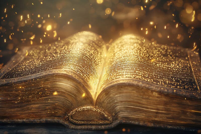 Holy Bible with Sacred Text Glowing with Divine Light. Ai Generative ...