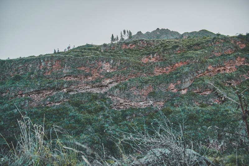 Ancient Inca Cemetery in the Mountains Pisac Archaeological Complex in ...