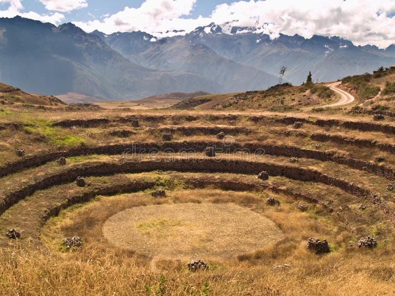 Ancient Inca Circular Terraces Stock Photo - Image of america ...
