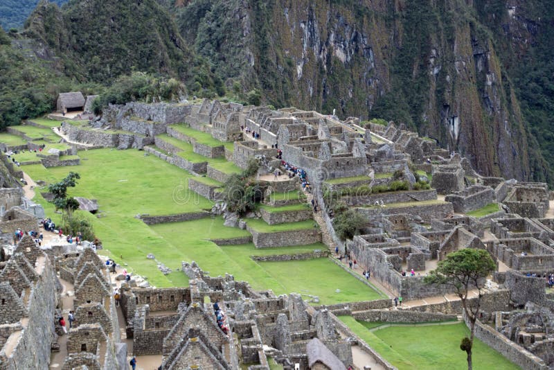 The Ancient Inca Ruins in Machu Picchu, Peru Stock Image - Image of ...