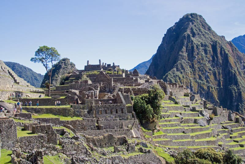 The Ancient Inca Ruins in Machu Picchu, Peru Stock Photo - Image of ...