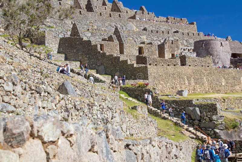 The Ancient Inca Ruins in Machu Picchu, Peru Editorial Stock Image ...