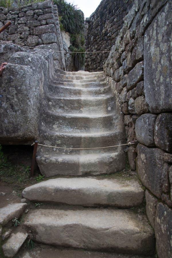 The Ancient Inca Ruins In Machu Picchu, Peru Stock Photo - Image of ...