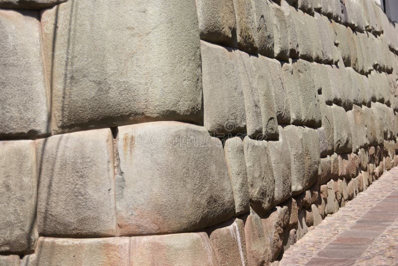 Ancient Inca Walls As Foundations of Modern Cusco Stock Photo - Image ...