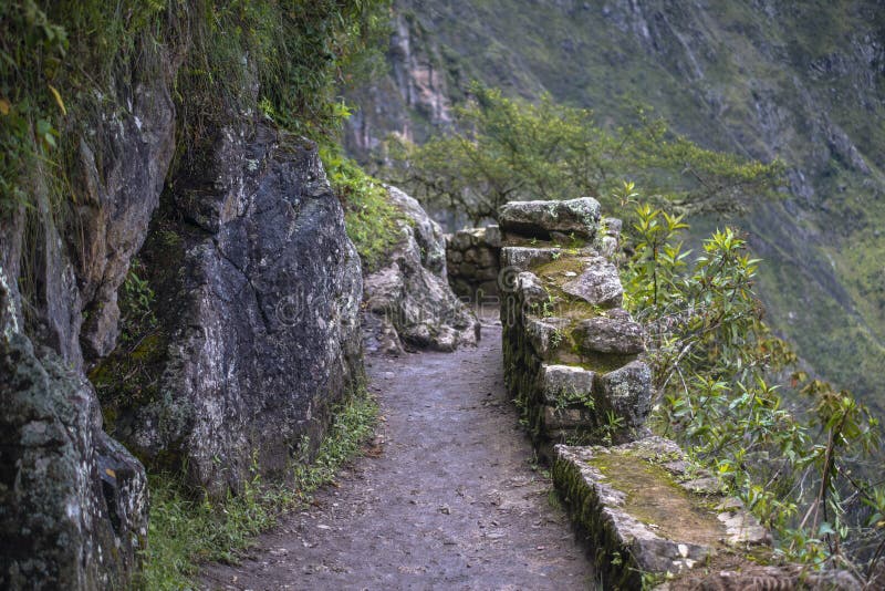 Incas trail in Peru stock photo. Image of path, slope - 225148458