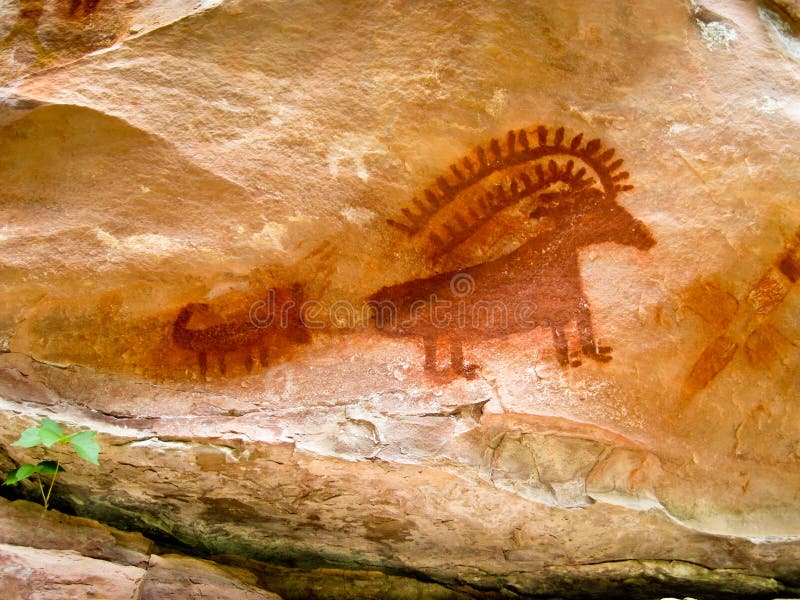 Ancient Indian Pictograph stock image. Image of monument - 17222623