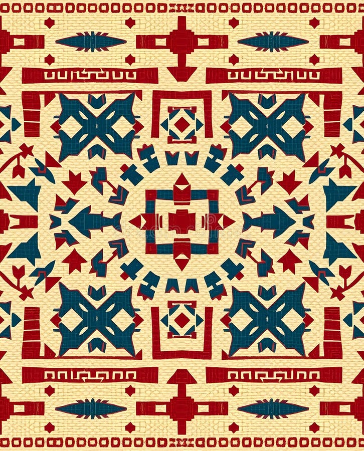 Indus Valley Weaving Pattern with Ritual, Fish, Symmetry, Seamless ...