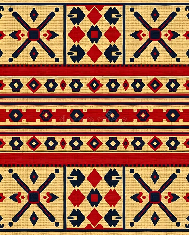 Indus Valley Weaving Pattern with Ritual, Fish, Symmetry, Seamless ...