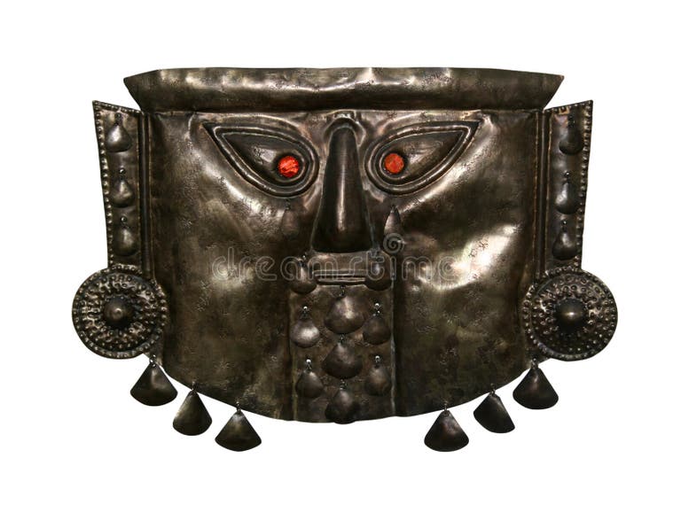 Ancient Inka Mask with Path Stock Photo - Image of ornament, eyes: 568164