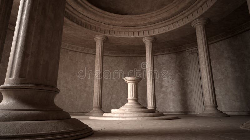Ancient interior stock illustration. Illustration of athena - 72717077