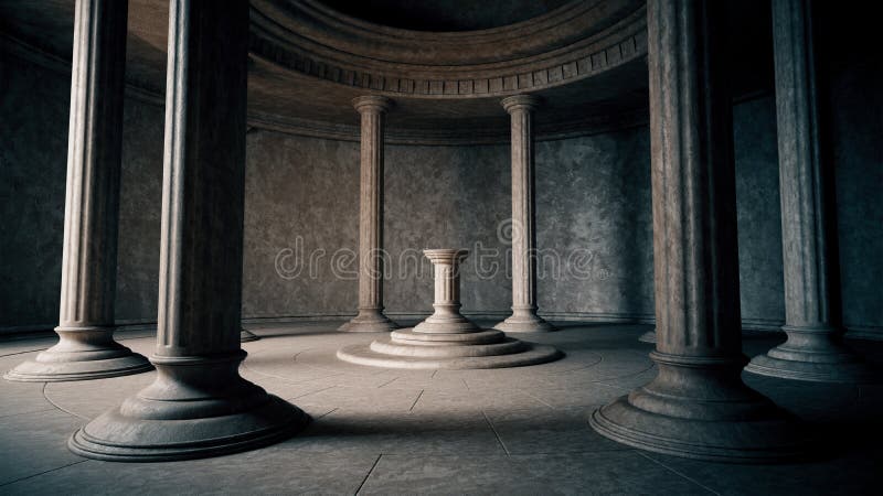 Ancient interior stock illustration. Illustration of athena - 72717077