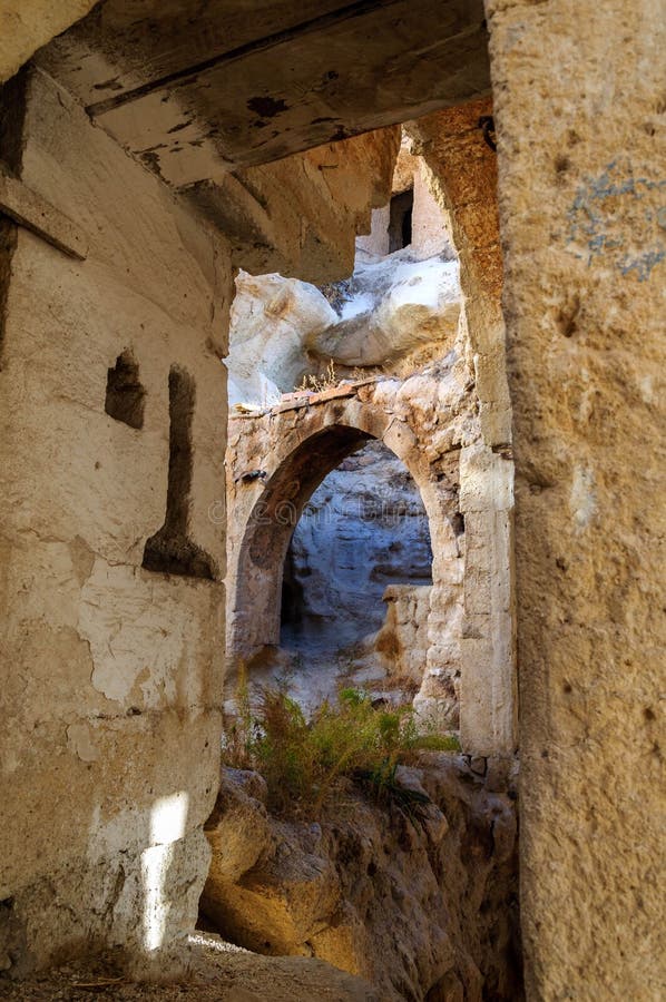 Ancient Interior Inside a Cave House in Goreme, Cappadocia - Turkey ...