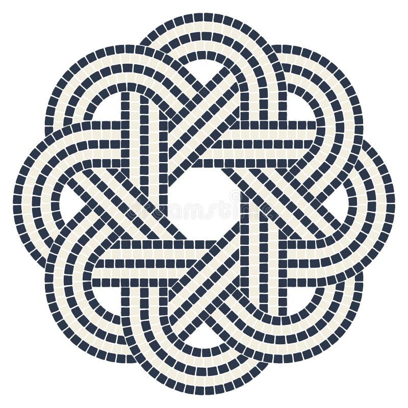 Ancient Interweaving Mosaic Decorative Element. Decorative Antique ...