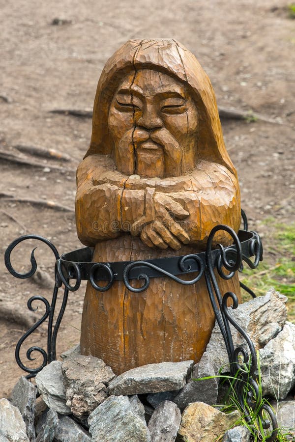 Ancient Inuit Totem in Altai Stock Image - Image of creative, fence ...