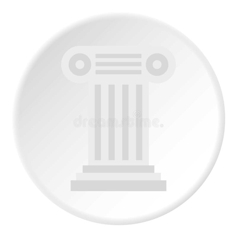 Ancient Ionic Pillar Icon Circle Stock Vector - Illustration of ancient, decor: 95435437