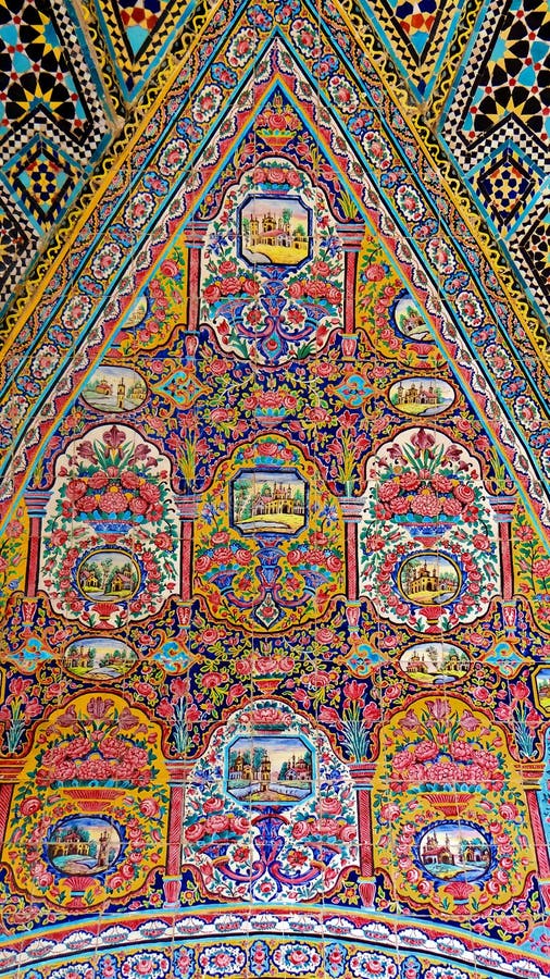 Ancient Iranian Style Tile Paintings Stock Photo - Image of persia ...