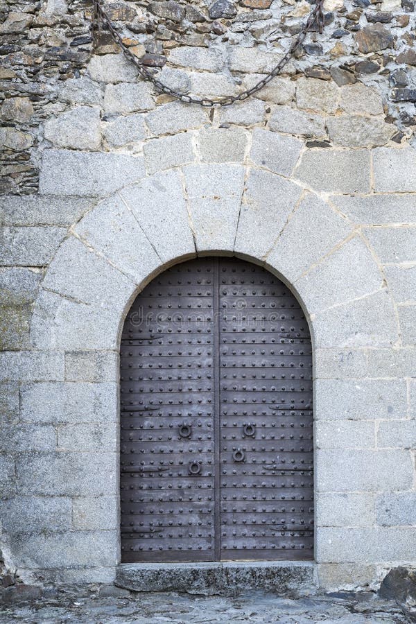 Ancient Iron Gates of a Medieval Castle Stock Image - Image of ...