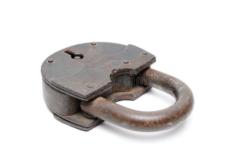 Ancient iron lock stock image. Image of dirty, insecure - 27476331