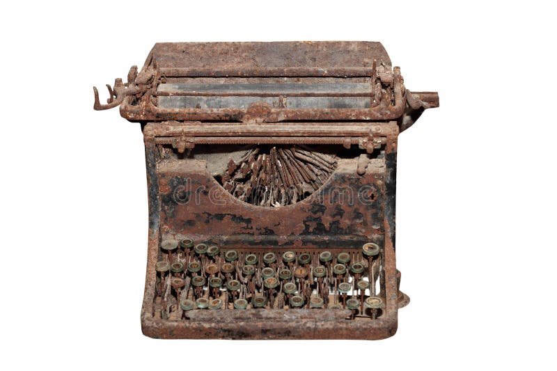 Rusty old typewriter stock image. Image of 1940s, ideal - 62607917