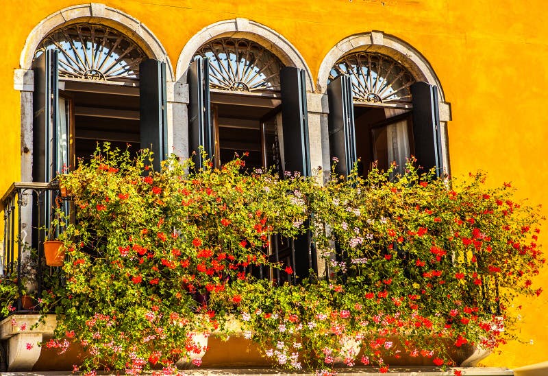Ancient Italian Traditional Window Stock Image - Image of historic ...