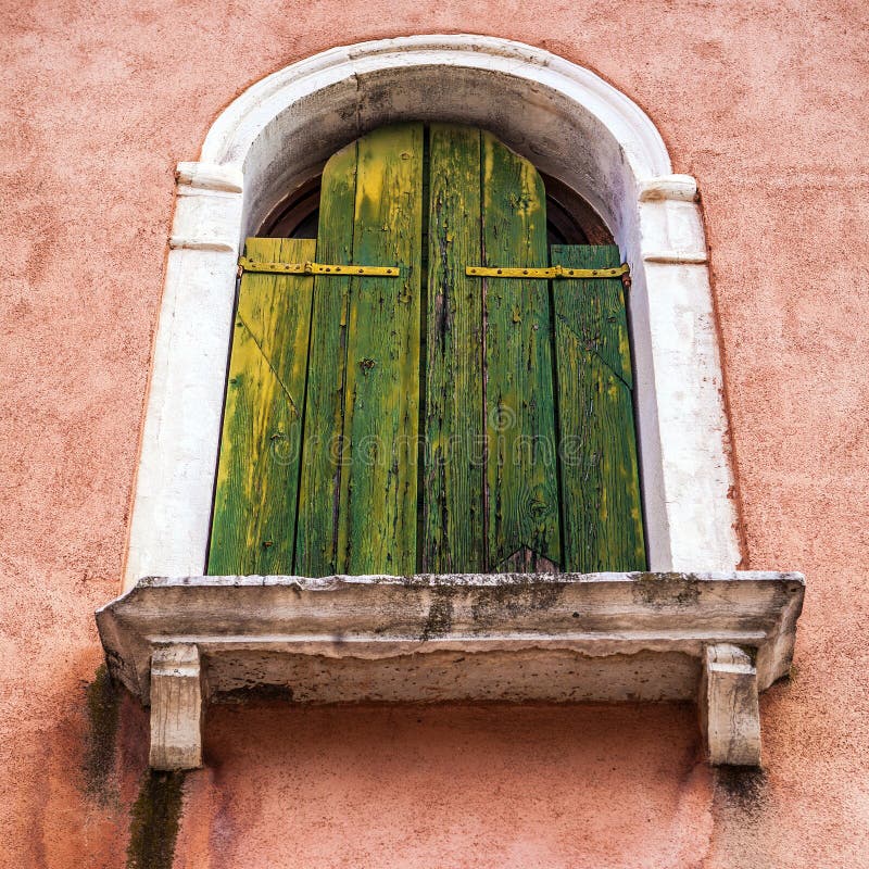 Ancient Italian Traditional Window Stock Photo - Image of grunge ...