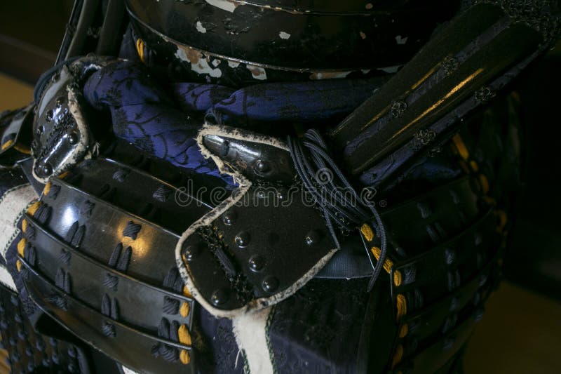 Ancient Japanese Samurai Armor from the Edo Period Displayed in a ...