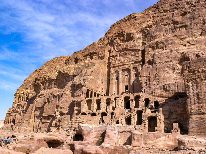 Jordan: Cave in Petra stock image. Image of landscape - 23743627