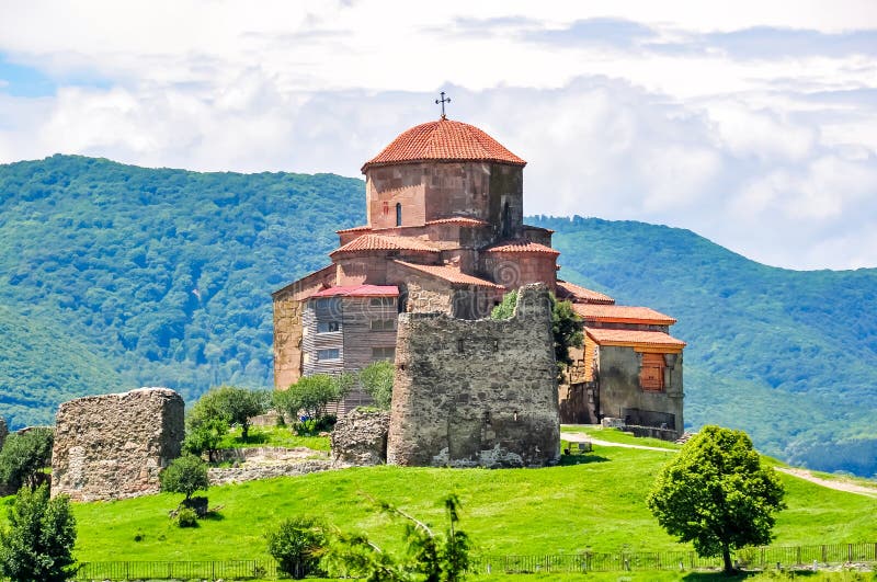 Ancient Jvari Monastery Sixth Century in Mtskheta, Georgia Stock Image ...
