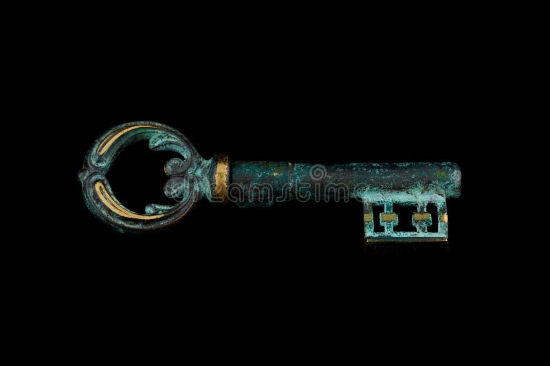 Ancient key stock image. Image of background, isolated - 18714953