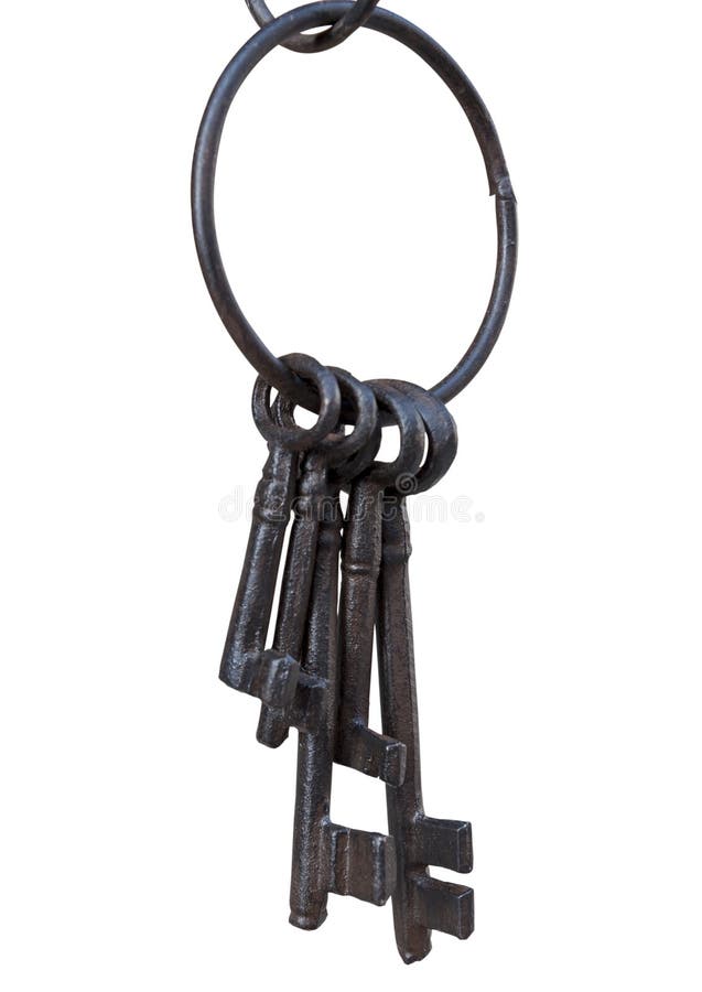 Ancient key ring stock photo. Image of isolated, object - 52834340