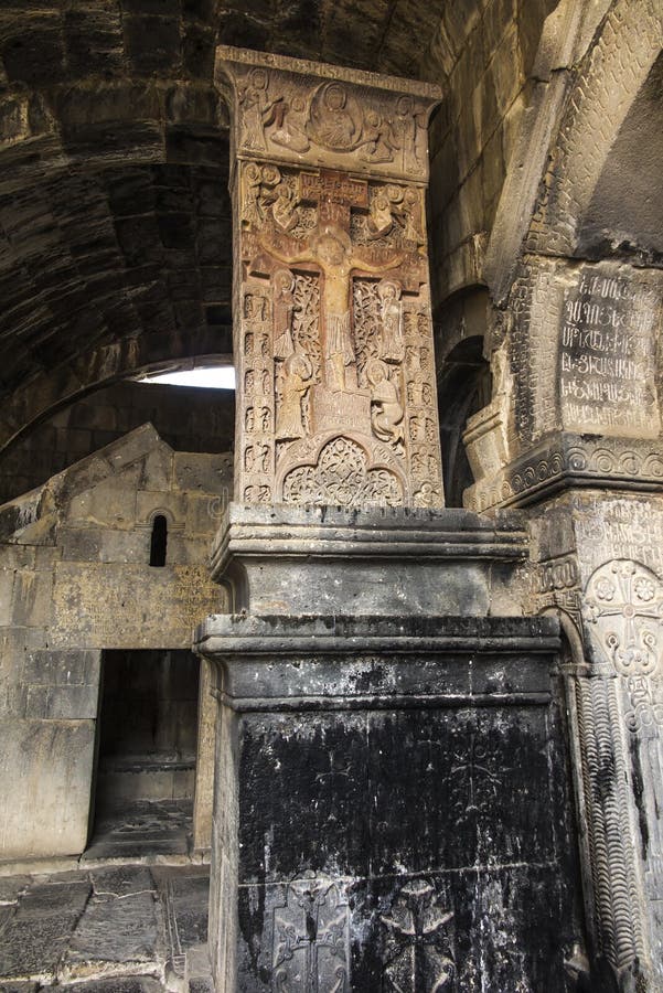 Ancient Khachkar in the Haghpat Monastery Stock Photo - Image of ...