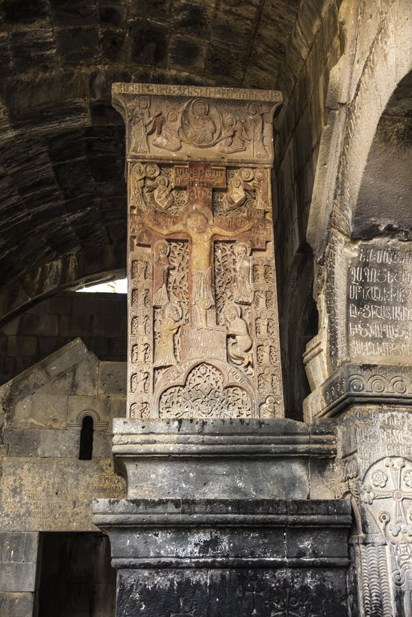 Ancient Khachkar in the Haghpat Monastery Stock Photo - Image of ...