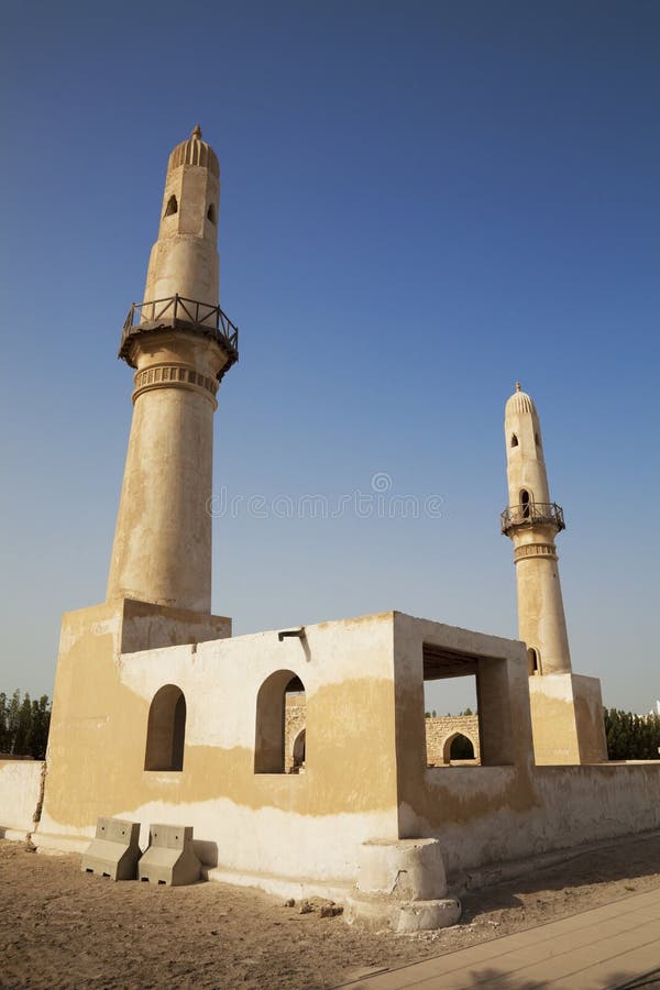 Ancient Khamis Mosque, Bahrain Stock Image - Image of east, islamic ...