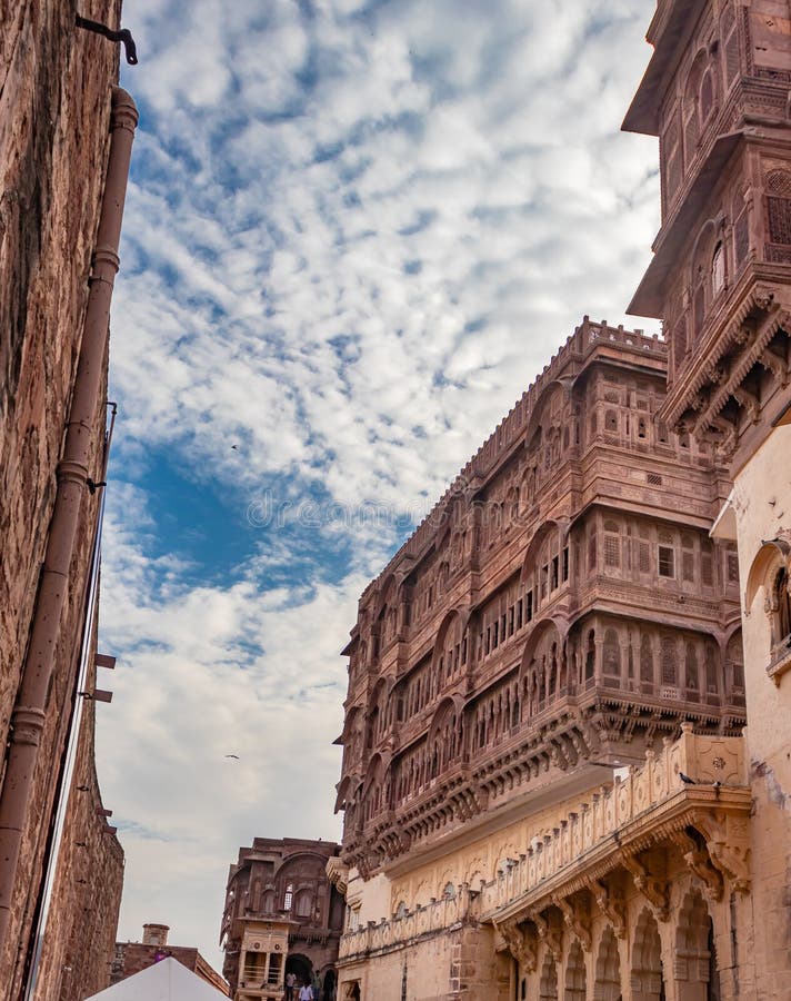 Ancient King Fort Artistic Design with Bright Blue Sky from Different ...