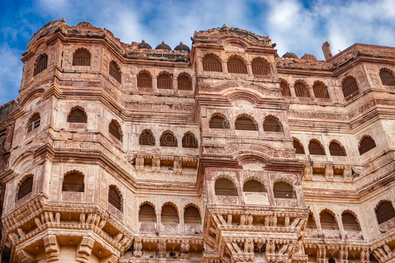 Ancient King Fort Artistic Design with Bright Blue Sky from Different ...