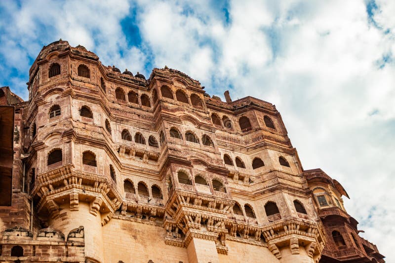 Ancient King Fort Artistic Design with Bright Blue Sky from Different ...