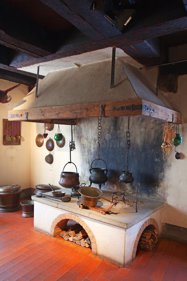 Ancient kitchen editorial stock photo. Image of european - 7346763