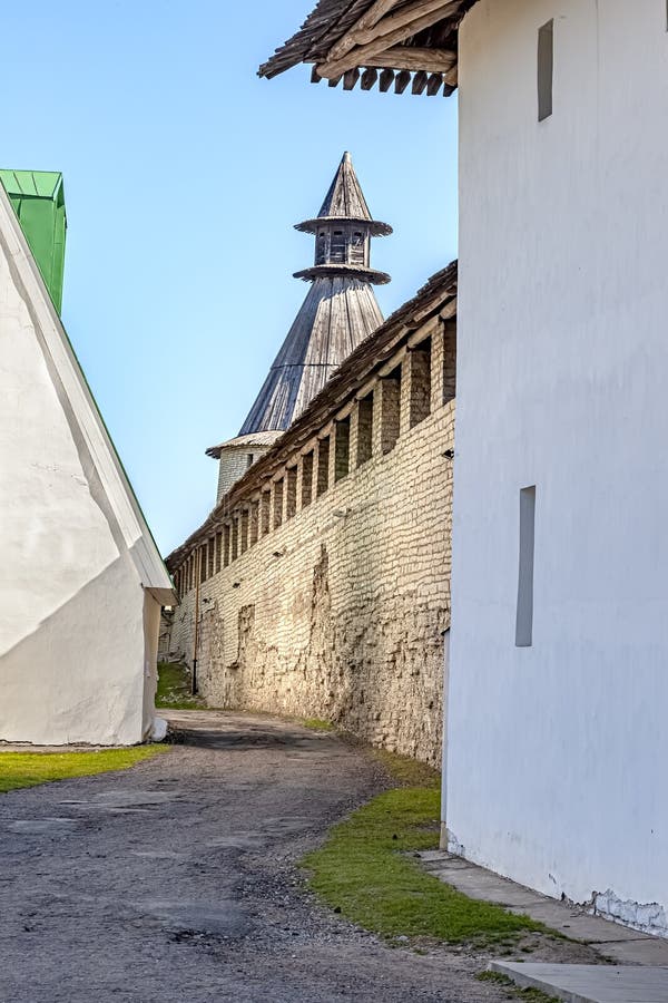 The Ancient Kremlin Krom in the City of Pskov Stock Image - Image of ...